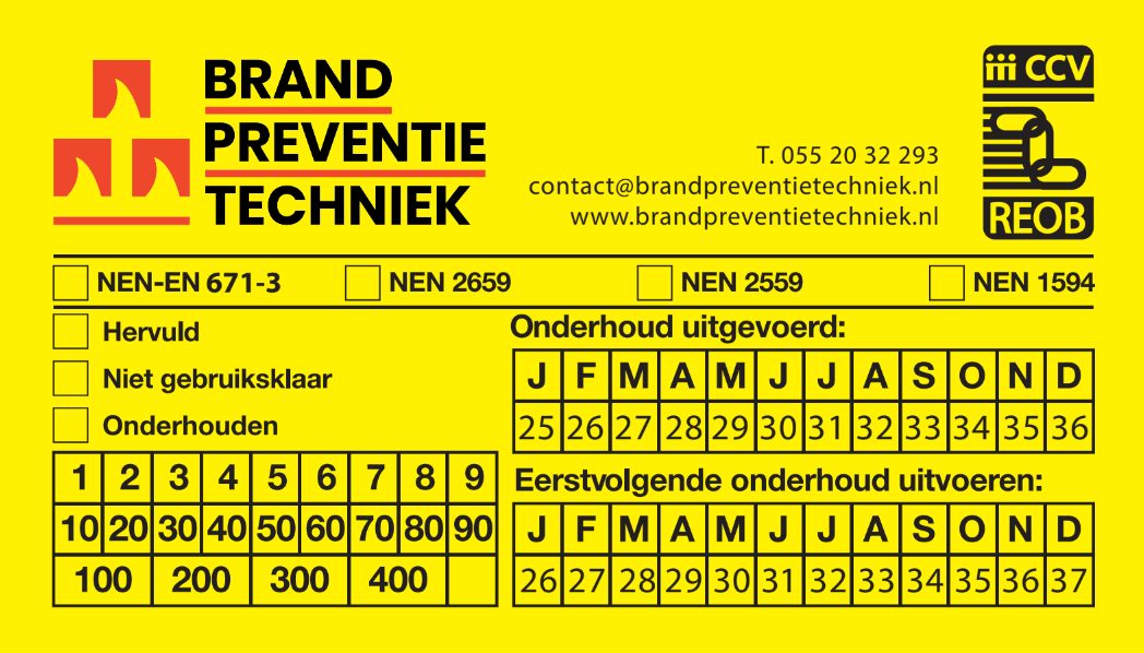 Welke keuringsstickers heb je wanneer nodig? - Brand Preventie Techniek